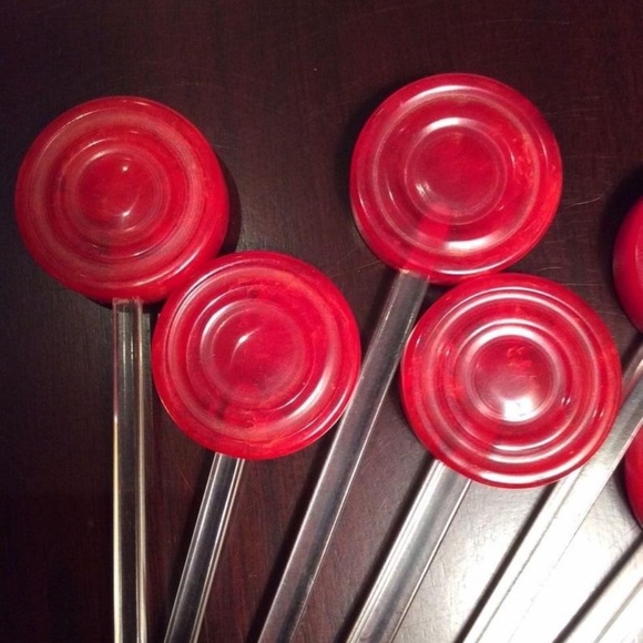 Dining | 8 Vintage Drink Stirrers Bakelite Lollipop Twizzle Stick ...